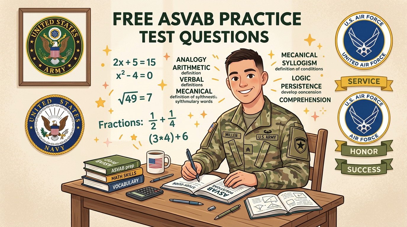 ASVAB Practice Test 2026: 25 Free Questions with Answers by Subtest ...